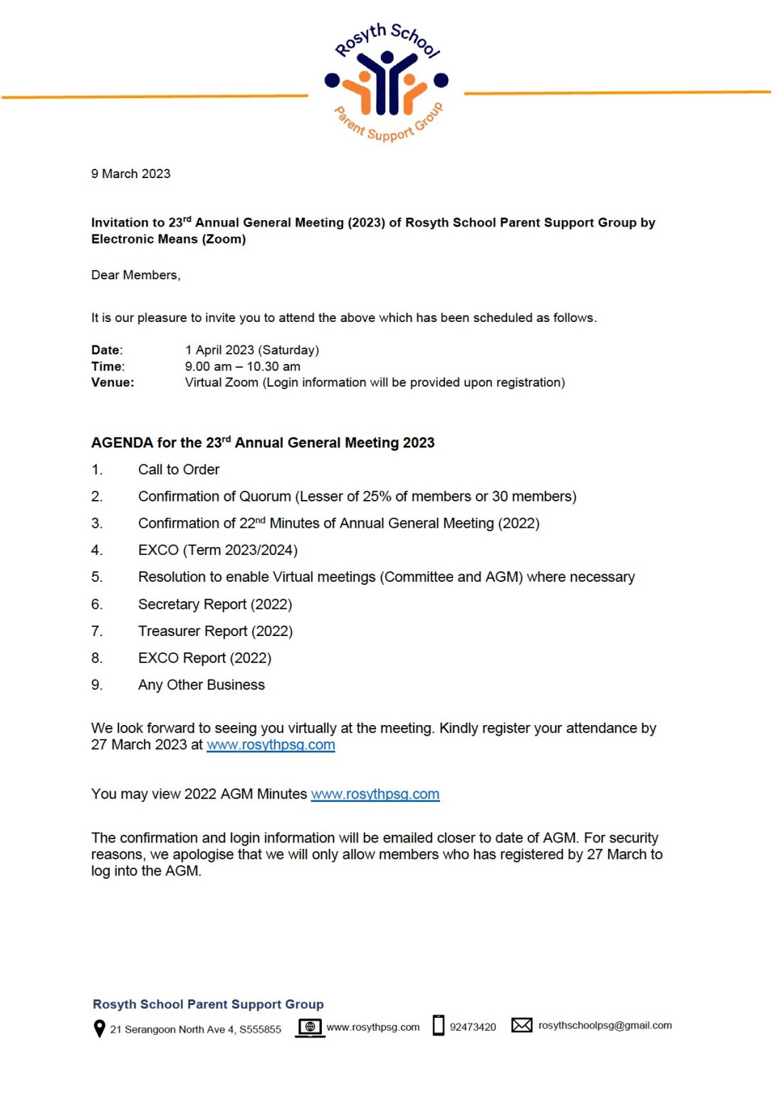 2023 AGM Invitation Letter – Rosyth PSG Official Homepage